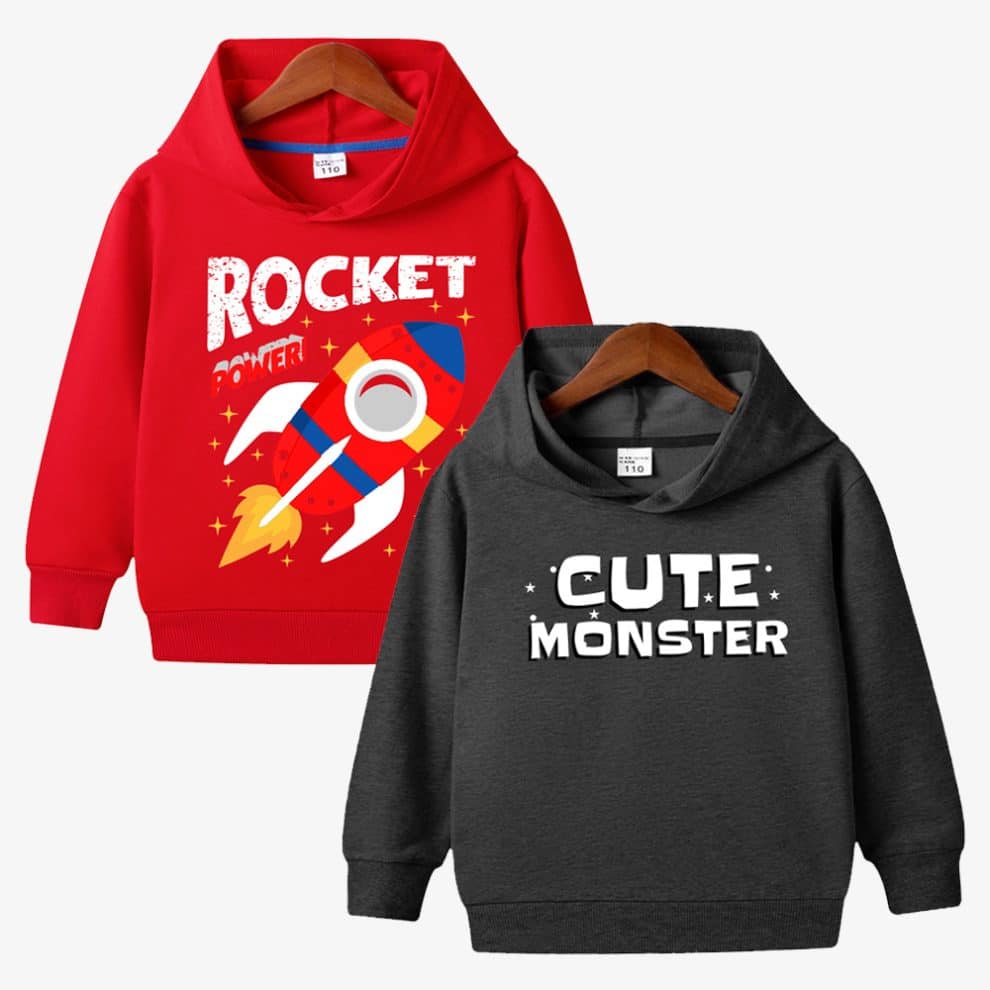 Pack of 2 Random Printed Hoodies For Kids - Deal20one